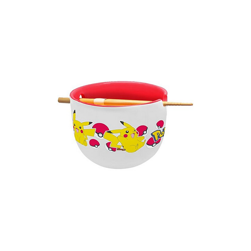 Pokémon - Bol à Ramen avec Baguette, 450 ml - Pikachu